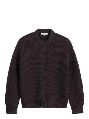 ALEX MILL Alex Mill Chunky Cotton Cardigan Asphalt Grey
