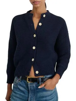 ALEX MILL Alex Mill Chunky Cotton Cardigan Dark Navy