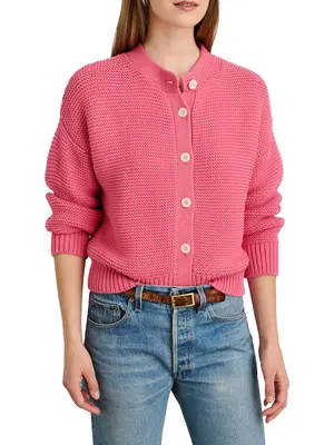 ALEX MILL Alex Mill Chunky Cotton Cardigan Rouge