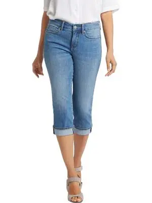 NYDJ Marilyn Cool Embrace Straight Crop Jeans - Water Canyon