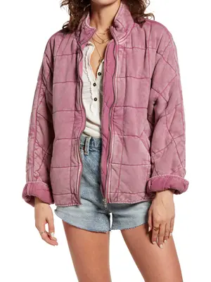 Free People We The Free Dolman Sleeve Quilted Jacket Daphne