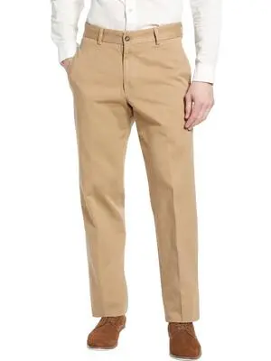 Berle Charleston Khakis Flat Front Chino Pants - British Tan