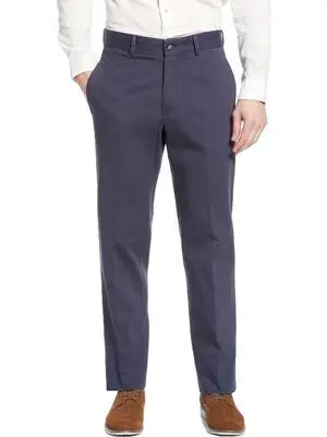 Berle Charleston Khakis Flat Front Chino Pants - Navy