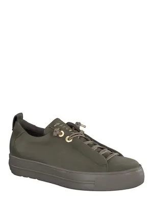 Paul Green Paul Green Faye Leather Sneakers Olive Nubuck