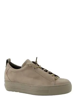 Paul Green Faye Leather Sneakers - Taupe Nbk