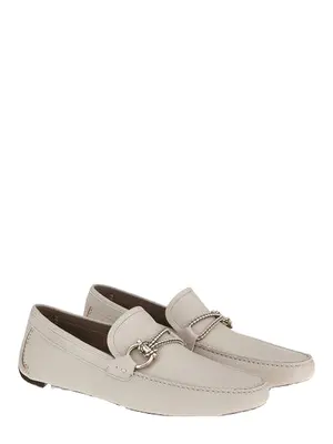 FERRAGAMO FERRAGAMO Front Driving Shoe Calce Light Grey