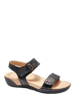 HALSA FOOTWEAR Dominica Sandal - Black/silver
