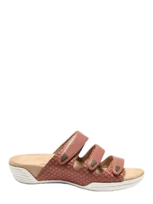 HALSA FOOTWEAR Hälsa Footwear Strappy Slide Sandal Brown Leather
