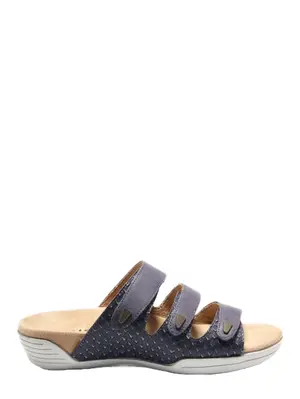 HALSA FOOTWEAR Hälsa Footwear Strappy Slide Sandal Navy Leather