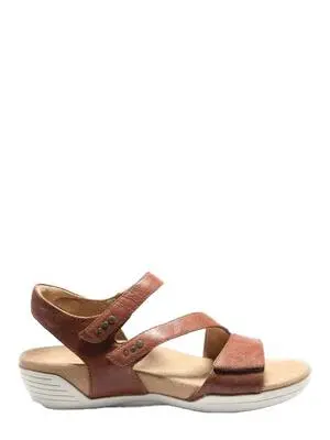 HALSA FOOTWEAR Denia Ankle Strap Sandal - Brown Leather