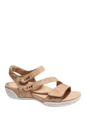 HALSA FOOTWEAR Denia Ankle Strap Sandal - Cork