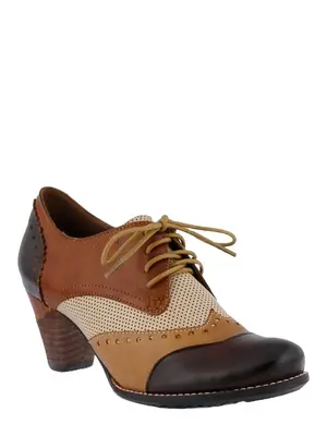 SPRING STEP SHOES L'Artiste By Spring Step Bardot Pump Brown Leather