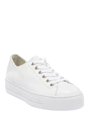 Paul Green Bixby Platform Sneakers - Wht Lea