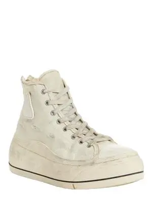R13 Platform High-top Sneakers - White