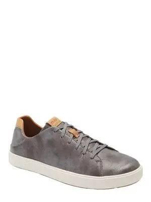 Olukai Lae'ahi Li 'ili Low Top Sneaker - Charcoal Leather