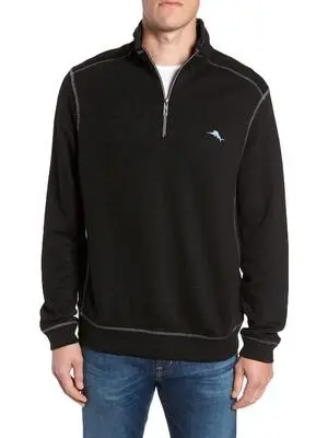 Tommy Bahama Tobago Bay Half-zip Pullover - Black
