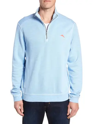 Tommy Bahama Tommy Bahama Tobago Bay Half-Zip Pullover Light Sky