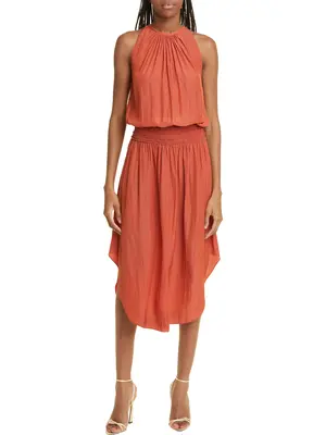 Ramy Brook Ramy Brook Audrey Sleeveless Midi Dress Burnt Sienna