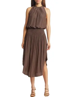 Ramy Brook Ramy Brook Audrey Sleeveless Midi Dress Chocolate