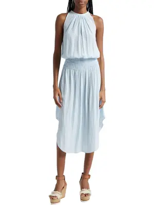 Ramy Brook Ramy Brook Audrey Sleeveless Midi Dress Crystal Blue