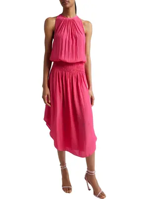 Ramy Brook Ramy Brook Audrey Sleeveless Midi Dress Pink Punch