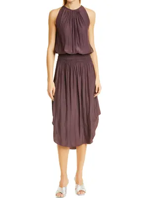 Ramy Brook Ramy Brook Audrey Sleeveless Midi Dress Raisin