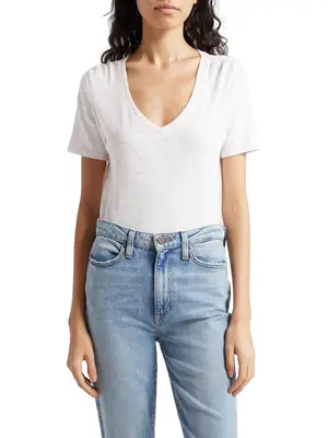 ATM Anthony Thomas Melillo ATM Anthony Thomas Melillo Slub Cotton V-Neck T-Shirt Faded Rose