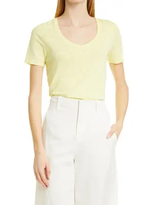 ATM Anthony Thomas Melillo ATM Anthony Thomas Melillo Slub Cotton V-Neck T-Shirt Sunshine