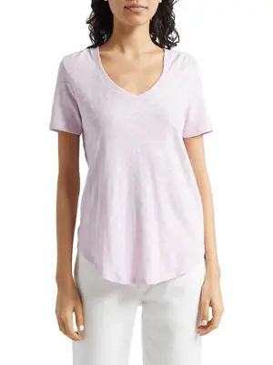 ATM Anthony Thomas Melillo ATM Anthony Thomas Melillo Slub Cotton V-Neck T-Shirt Violet Breeze
