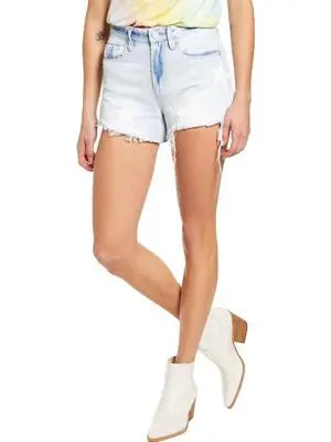 Blanknyc The Barrow Allstar Patch Denim Shorts - Light Wash