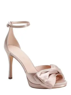 Kate Spade New York Bow Ankle Strap Sandal - Pale Vellum
