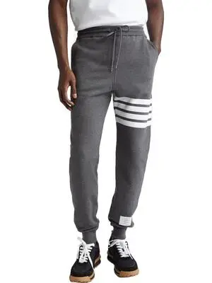 Thom Browne Stripe Jogger Pants - Dark Grey