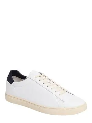 Clae Bradley Sneaker - White Leather Navy Neoprene