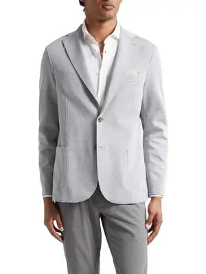 Eleventy Eleventy Slim Fit Jersey Sport Coat Grey