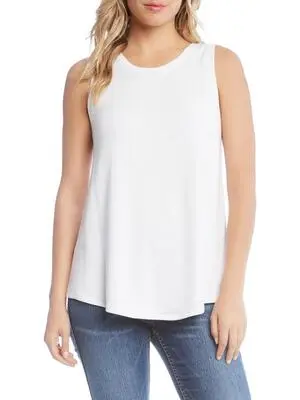 Karen Kane French Terry Tank Top - White
