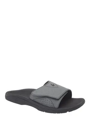 Olukai Nalu Slide Sandal - Rock/black