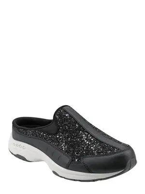 Easy Spirit Easy Spirit Glitter Embellished Slip-On Sneakers Black