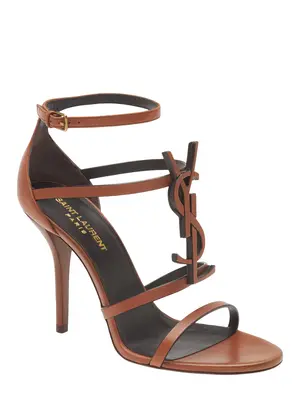 Saint Laurent Saint Laurent Cassandra Logo Sandal New Papaya