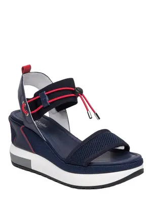 NEROGIARDINI NeroGiardini Bungee Platform Wedge Sandal Blue