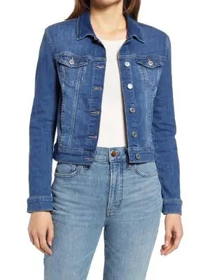 MAVI Denim Trucker Jacket - Mid Brushed Feather Blue