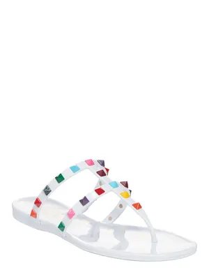 Valentino Garavani Valentino Garavani Rockstud Jelly Sandal Bianco/ Multiclr