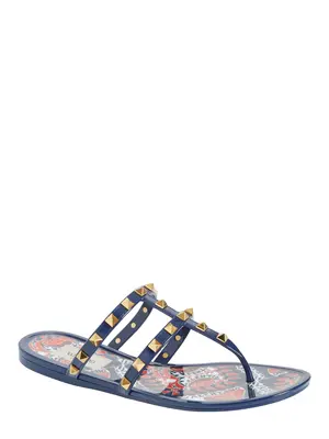 Valentino Garavani Valentino Garavani Rockstud Jelly Sandal Blue/ Multi