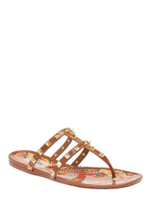 Valentino Garavani Valentino Garavani Rockstud Jelly Sandal Tan Brown/ Multi