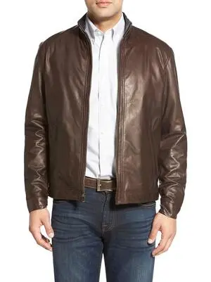 Remy Leather Lambskin Leather Jacket - Coffee