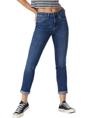 MAVI Kathleen High-waist Slim Jeans - Mid Feather Blue