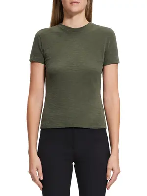 Theory Theory 2 Nebulous Organic Cotton Tiny Tee Dark Olive