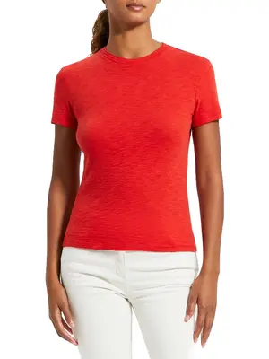 Theory Theory 2 Nebulous Organic Cotton Tiny Tee Poppy