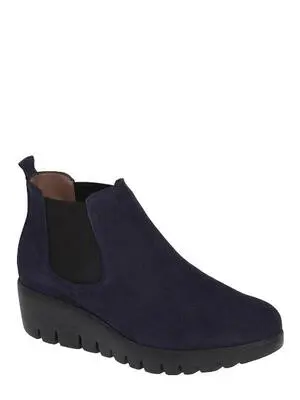 WONDERS Slip-on Chelsea Boot - Navy Suede
