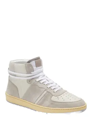COLLEGIUM Collegium Pillar Destroyer High-Top Sneakers White/ Bone Suede
