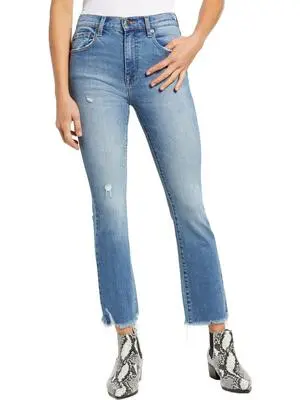 PISTOLA Lennon High Waist Crop Bootcut Jeans - Med Blue